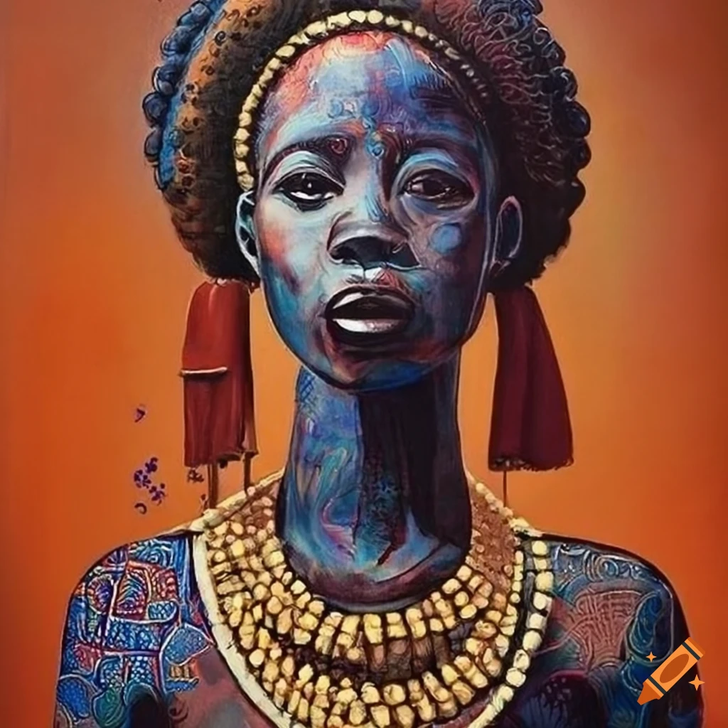 African vintage traditional art on Craiyon