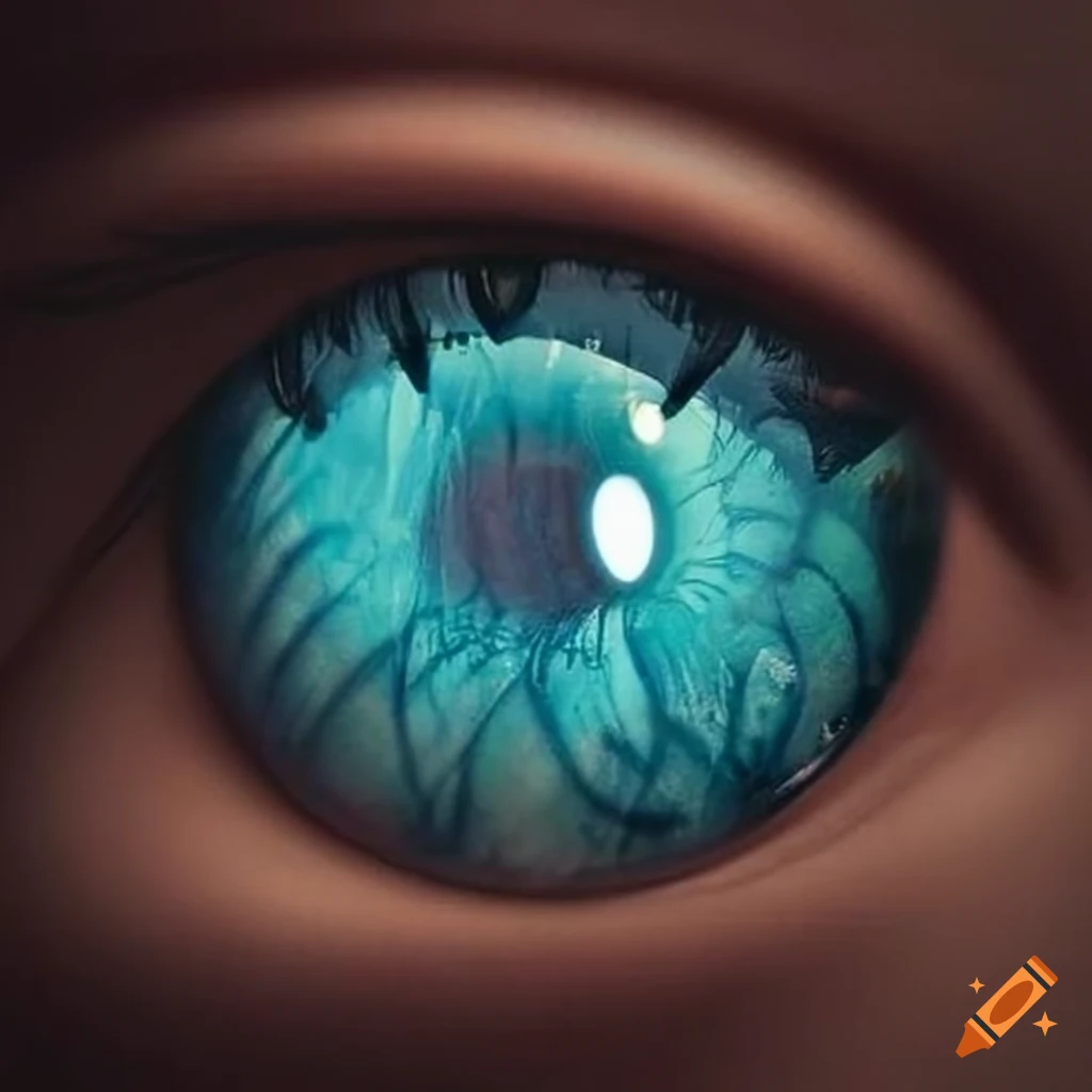 Glassy eyes on Craiyon