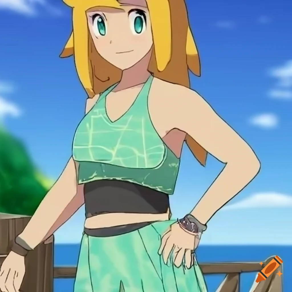 Waifu original character inspired by the pokémon series in summer ...