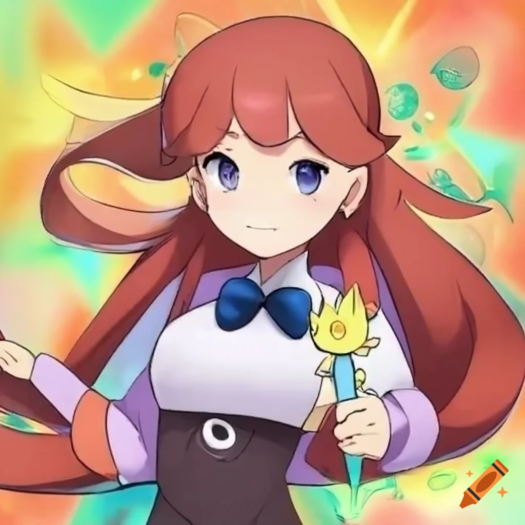 Waifu oc in spring attire inspired by pokémon series on Craiyon