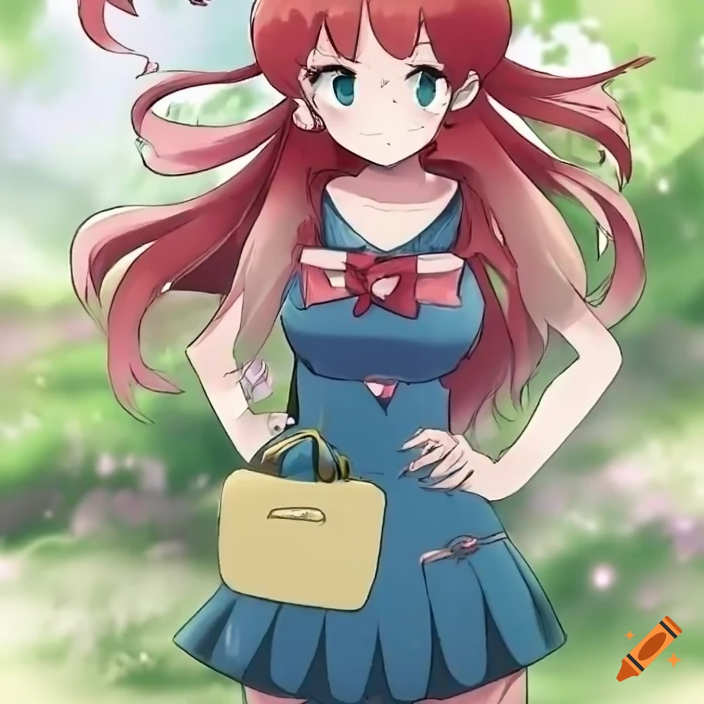 Spring themed waifu oc inspired by pokemon series on Craiyon