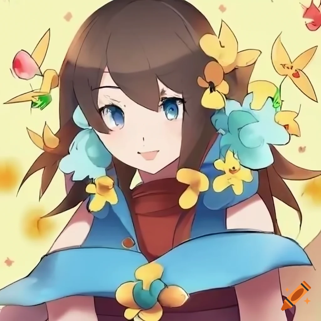 Waifu original character from the pokémon series in spring attire on ...