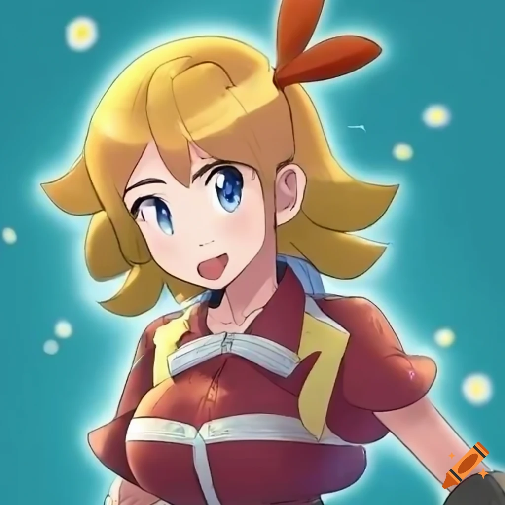 Waifu oc in spring attire from the pokémon series on Craiyon