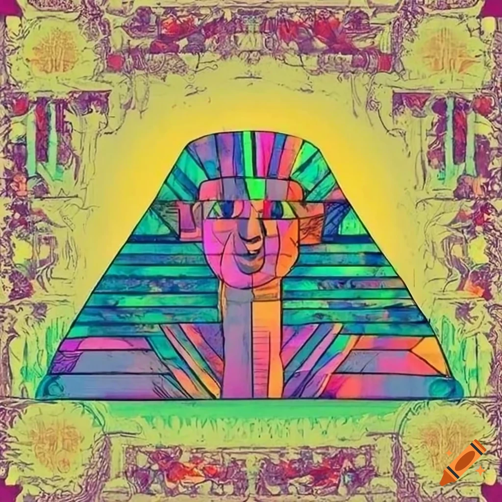 Retro abstract cubic vintage sphinx in unique art style on Craiyon