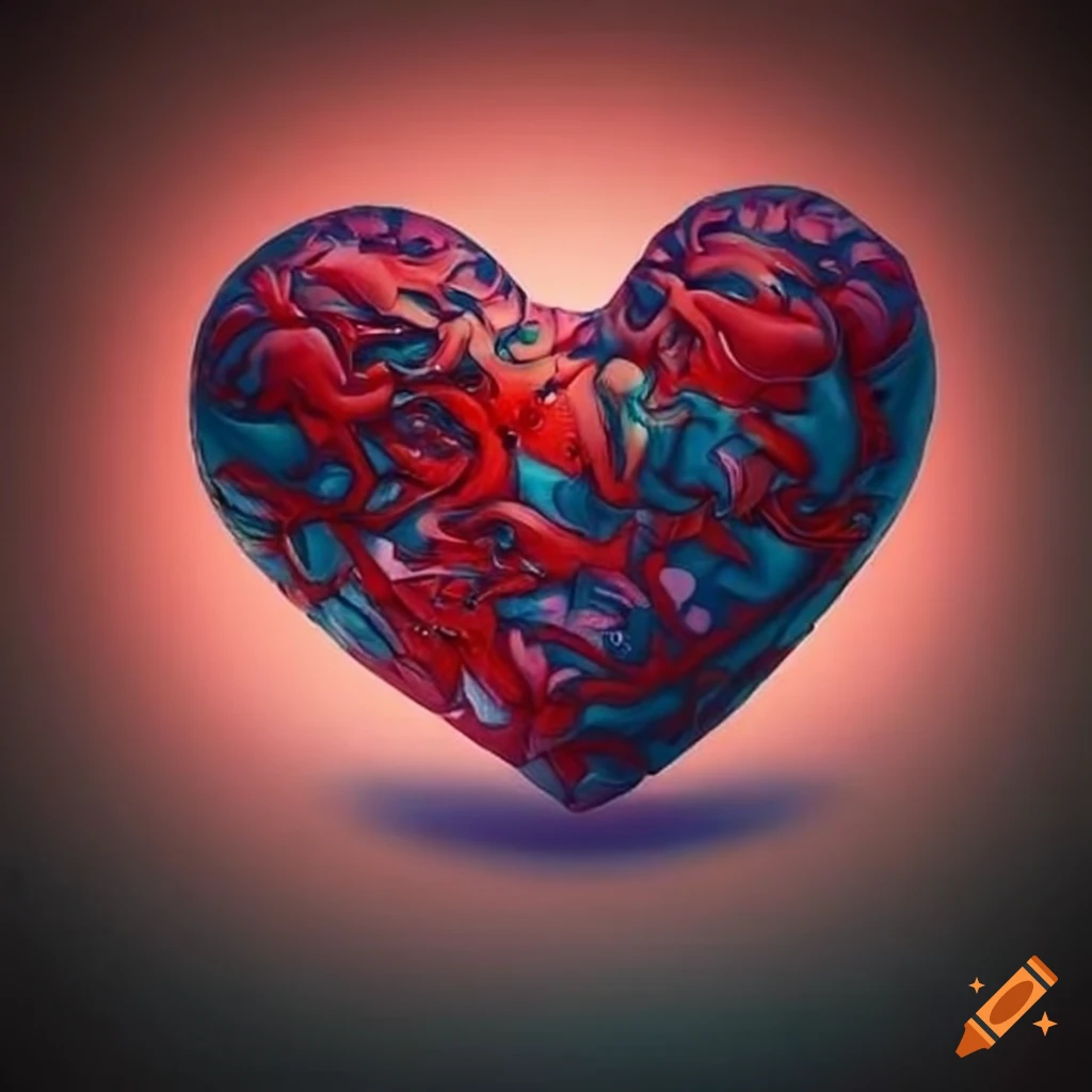 Abstract representation of heartbreak conspiracy on Craiyon