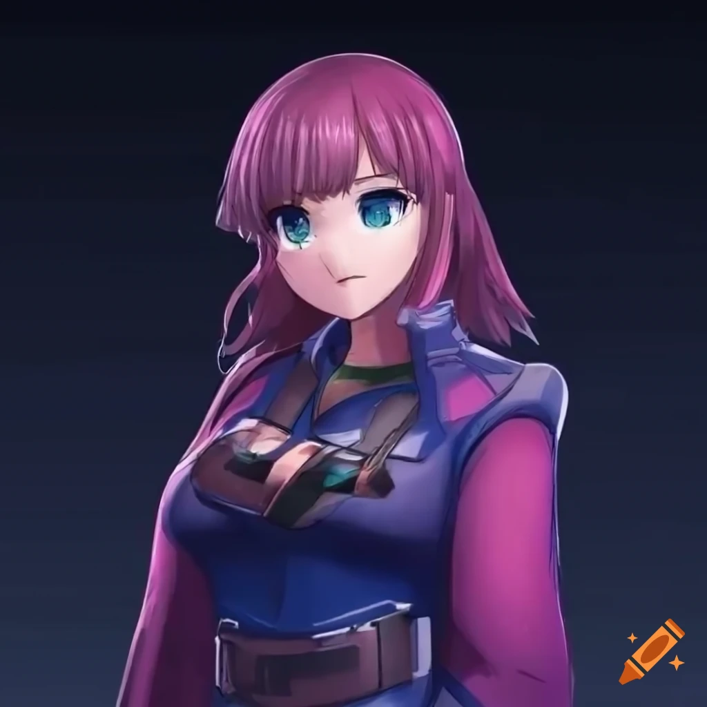 Waifu oc as a computer hacker preparing for a heist on Craiyon