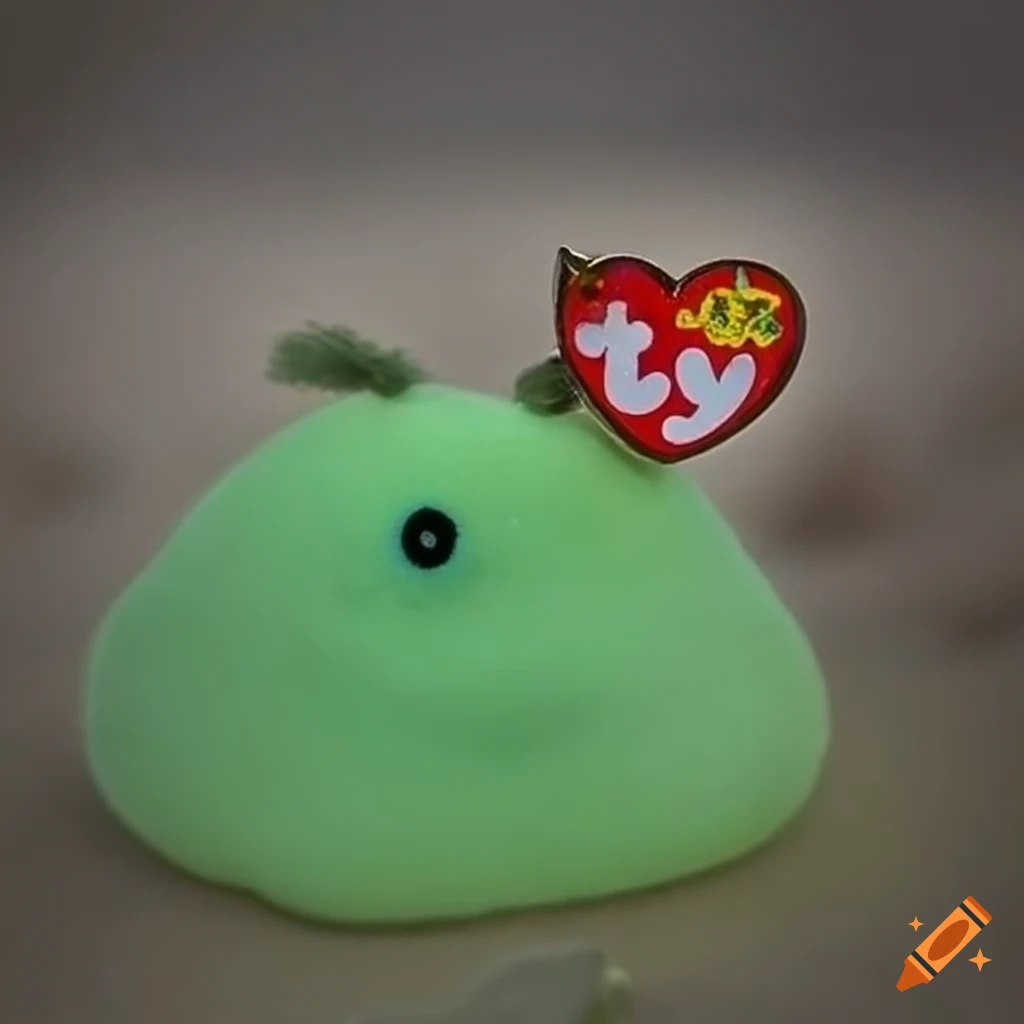 Cute cartoon slime creature beanie baby character on Craiyon