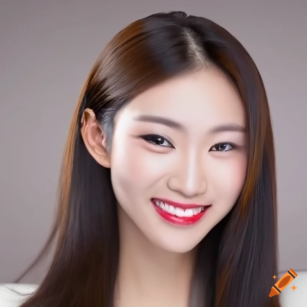 Beautiful East Asian woman with a captivating smile in high resolution ...