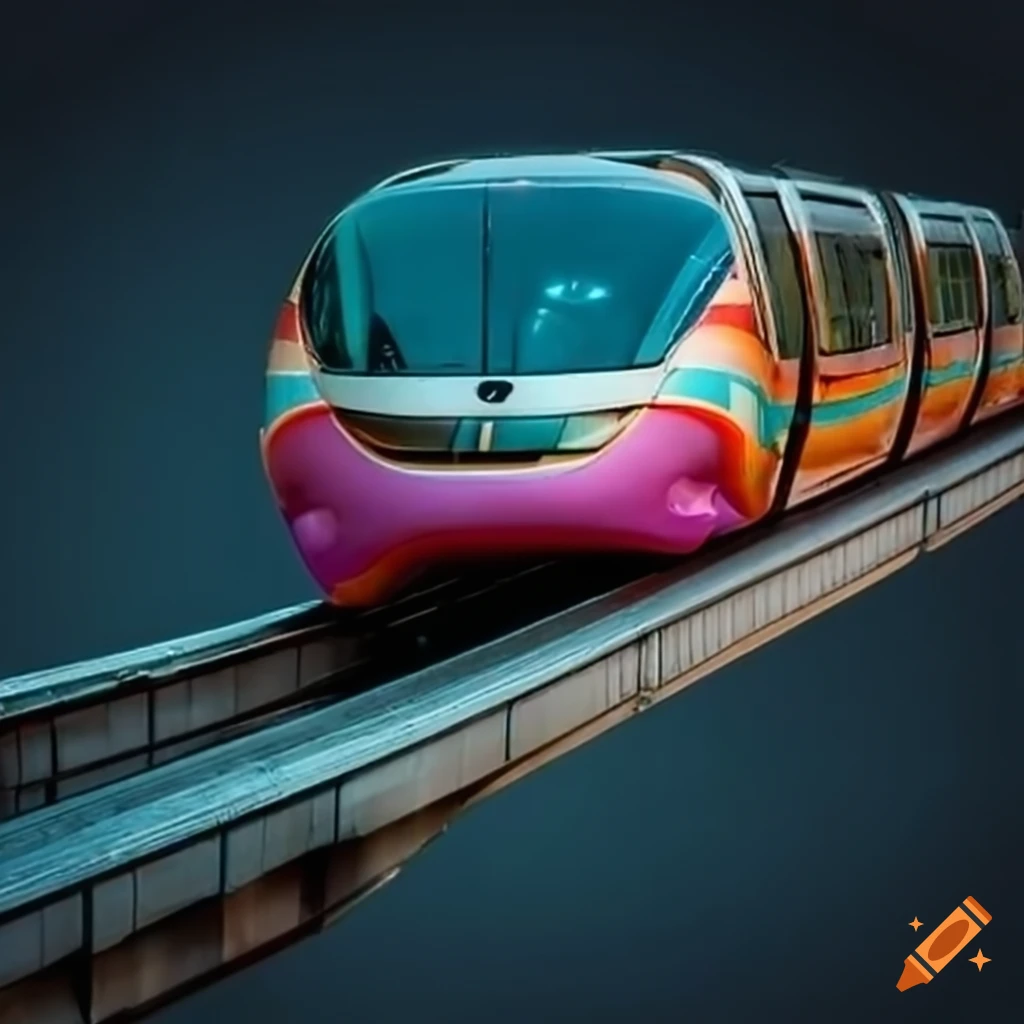 Monorail transportation system on Craiyon