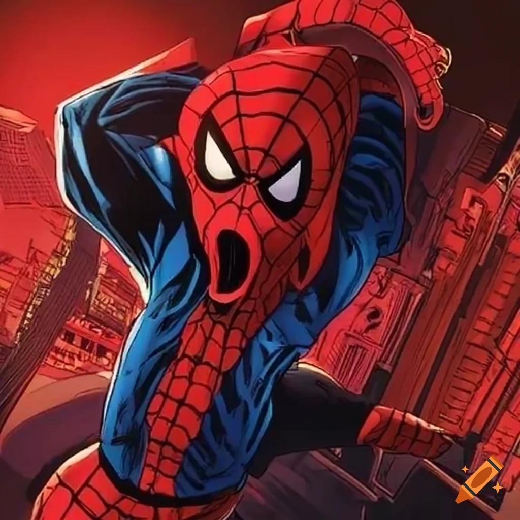Spiderman combined with Ghostface Scream character on Craiyon