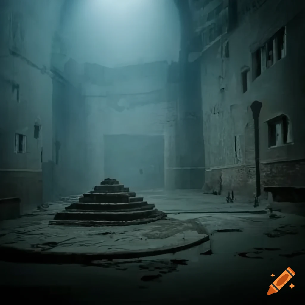 Pyramid prison city on Craiyon