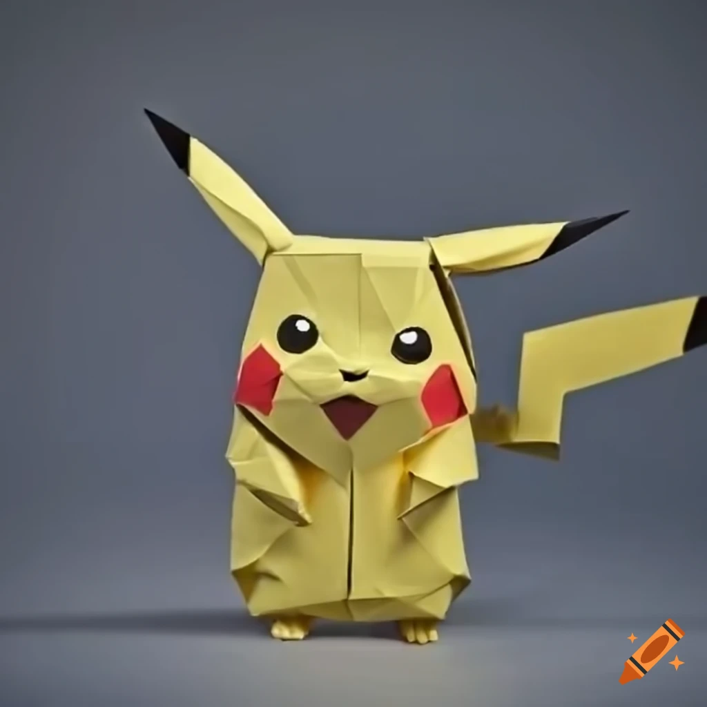 Origami pikachu on Craiyon