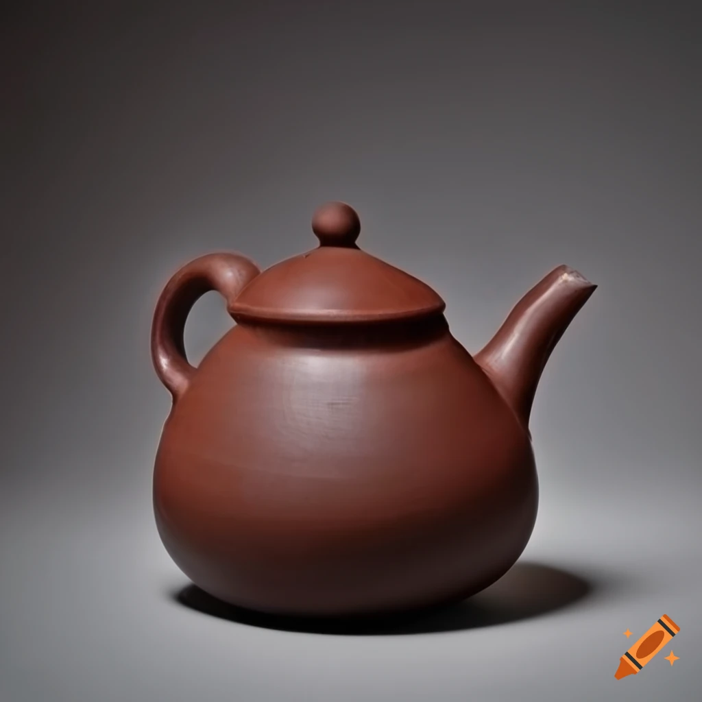 Jianshui zi tao tea pot in crimson clay on Craiyon
