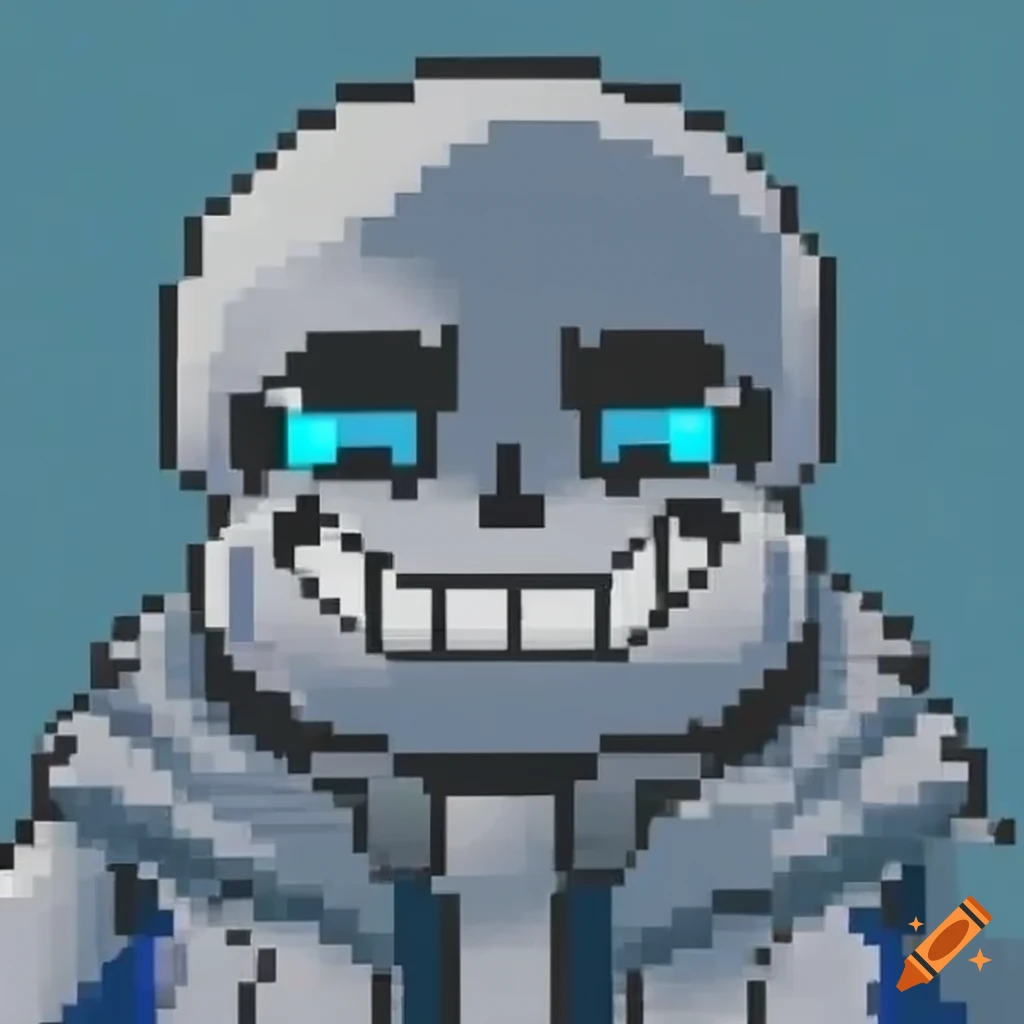 Sans character with good side and bad side in Undertale on Craiyon