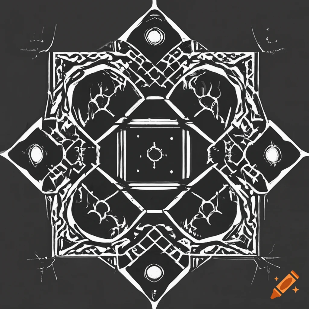 Cubic symbolism art with retro vintage vibes on Craiyon