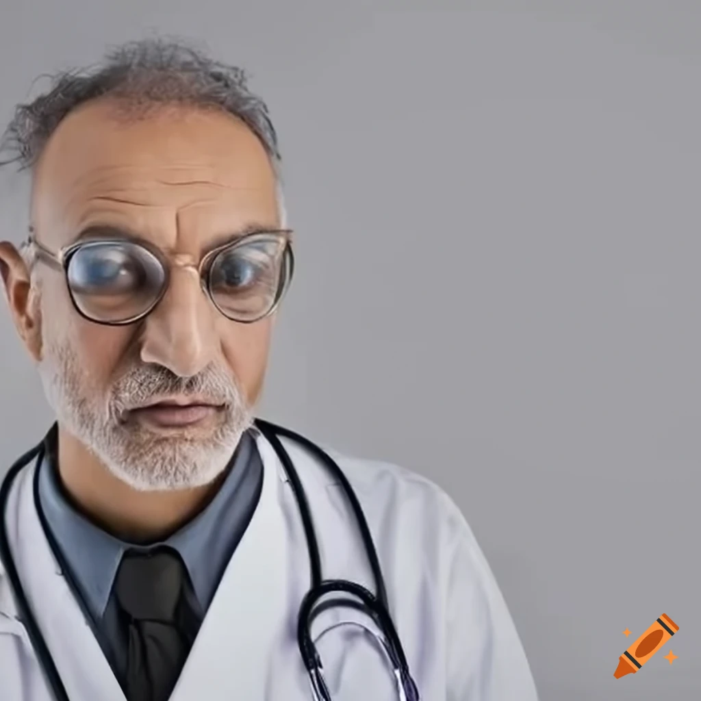 Doctor on a white background on Craiyon