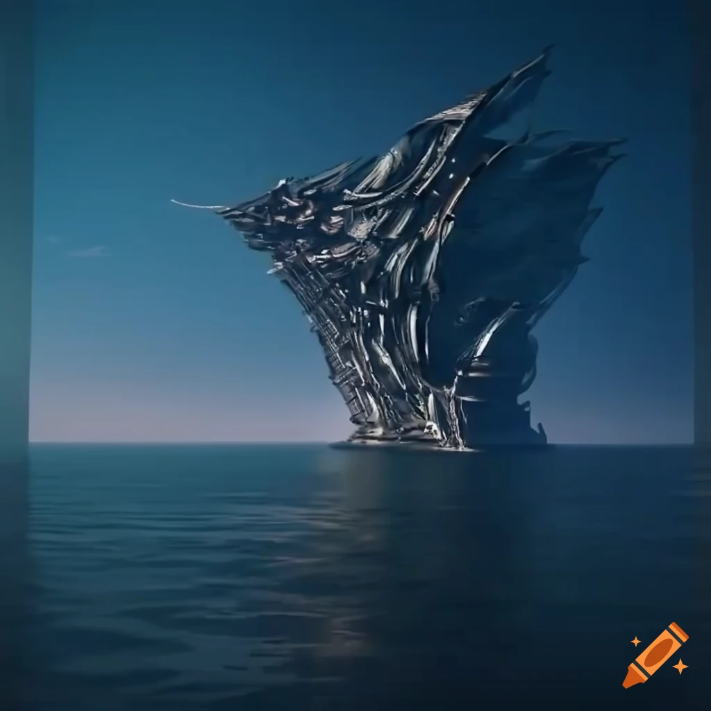 Futuristic tungsten skyscraper with classic Greek inspiration at the ...