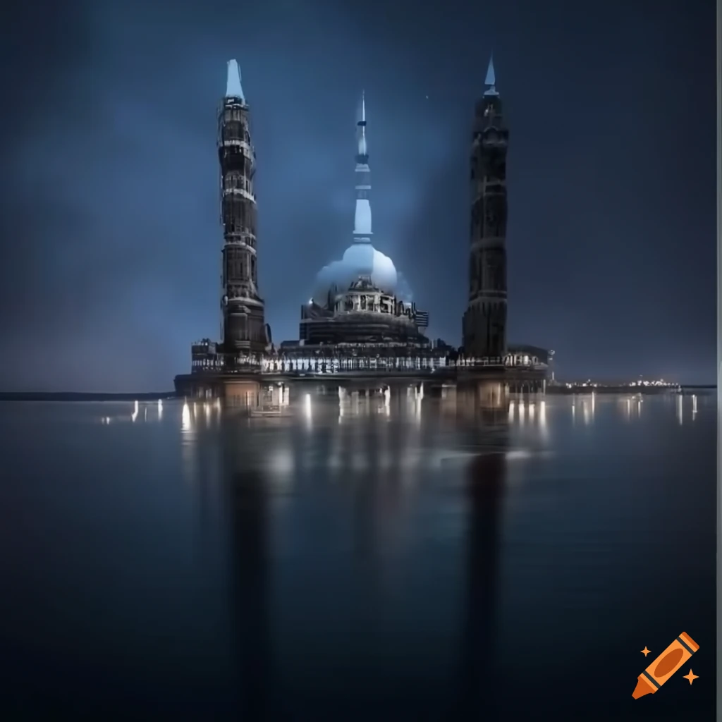 Futuristic tungsten skyscraper with classic Greek inspiration at the ...