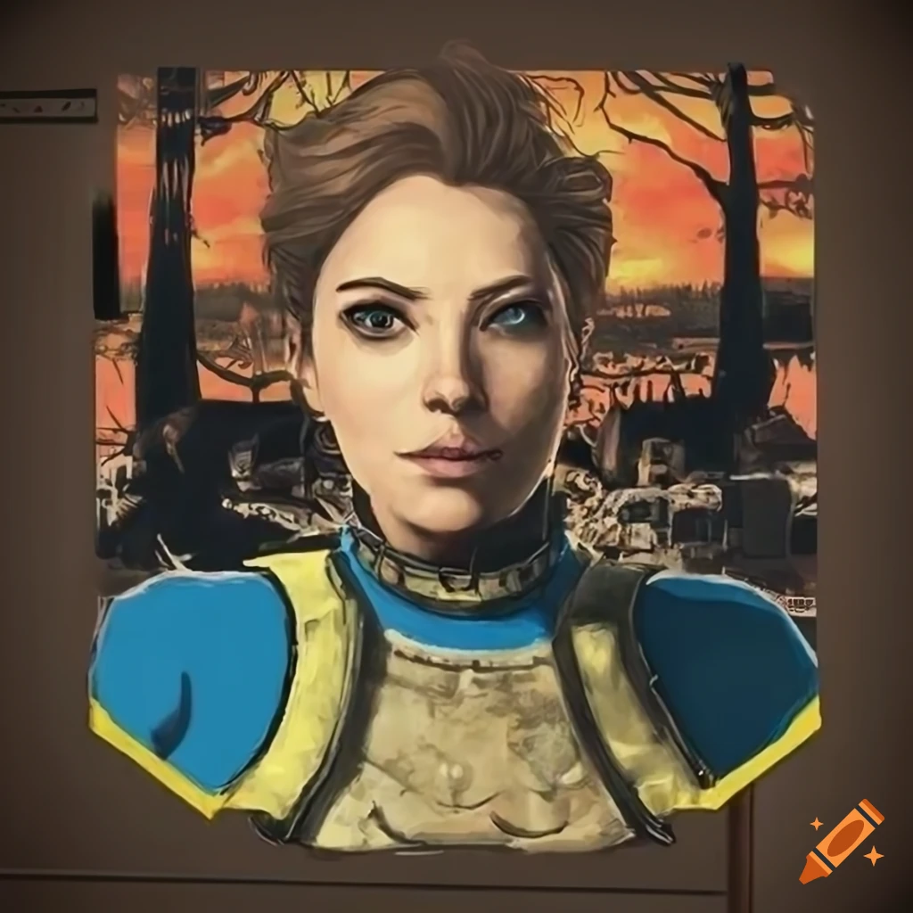 Character poster inspired by fallout 4 with detailed design on Craiyon