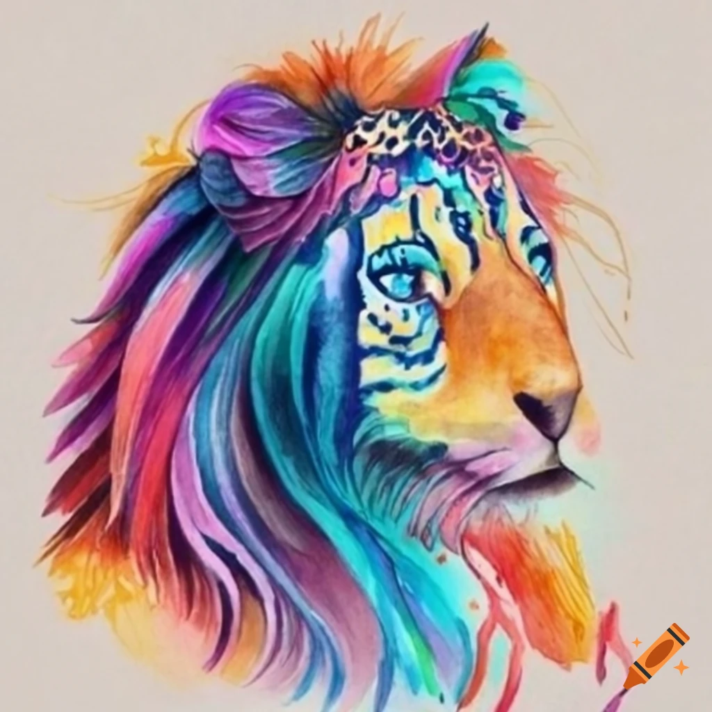 Unique colored pencil drawing on Craiyon