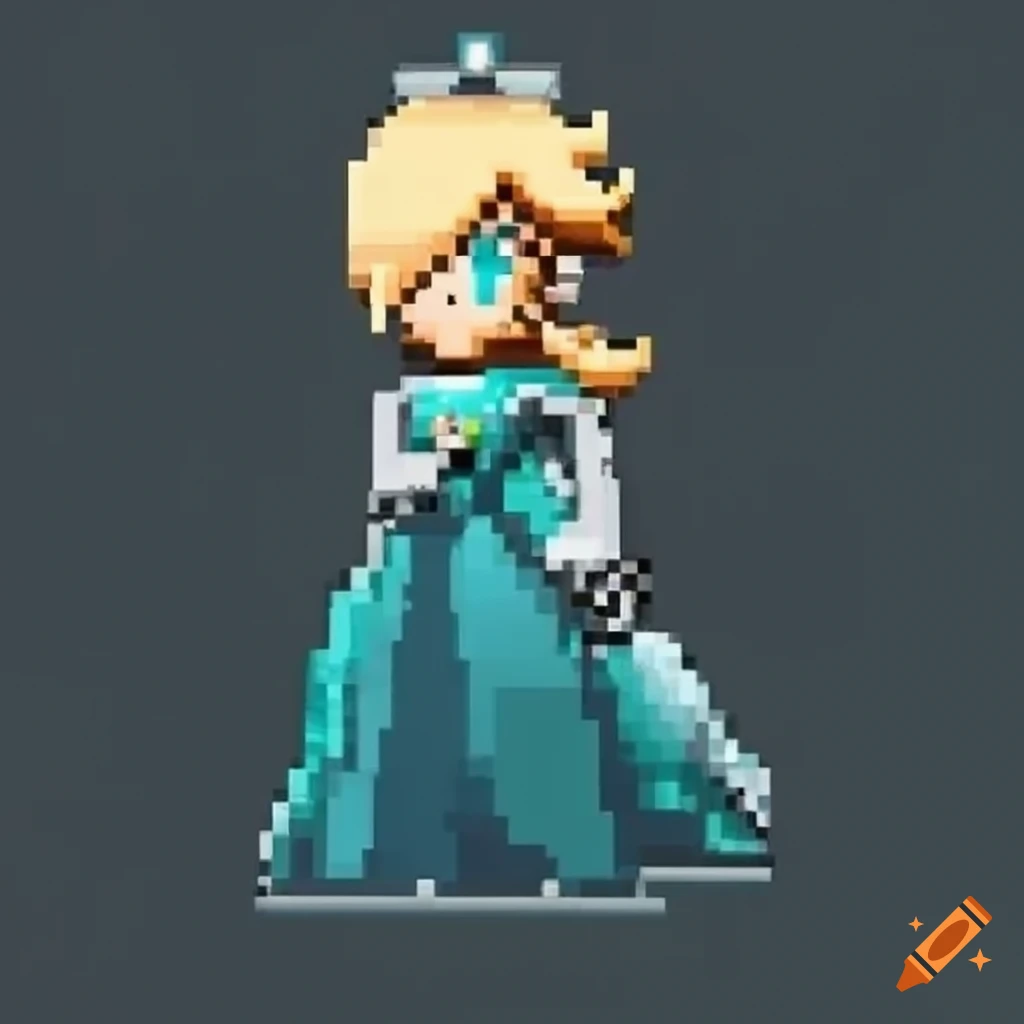 Princess rosalina in 8-bit horror rpg game sprite on Craiyon