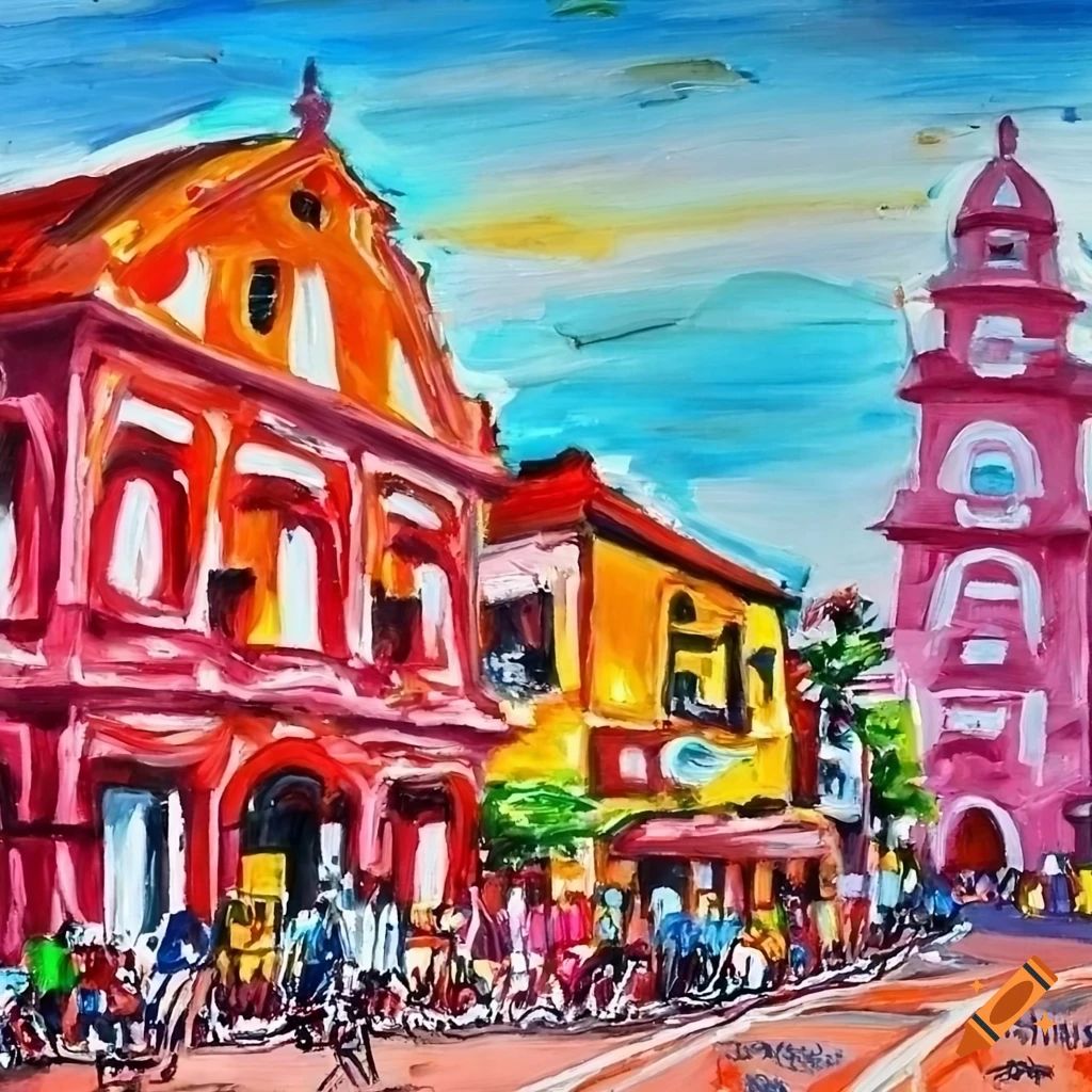Oil painting of melaka, malaysia on Craiyon