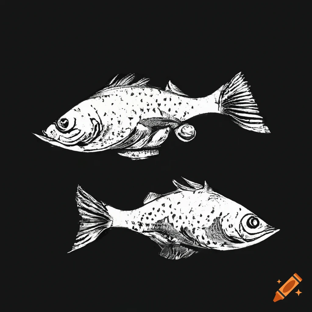 Vintage fish graphic design on Craiyon