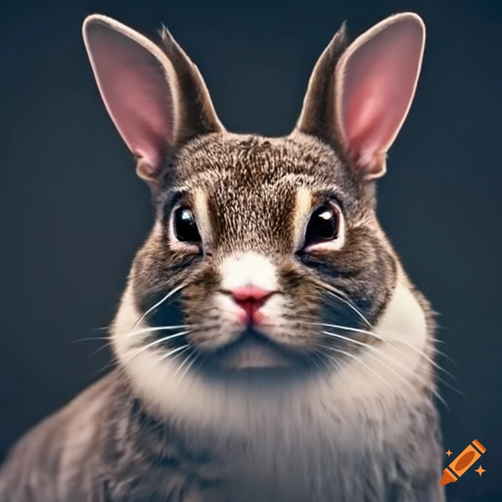 Merged rabbit, cat, and dog creature on Craiyon