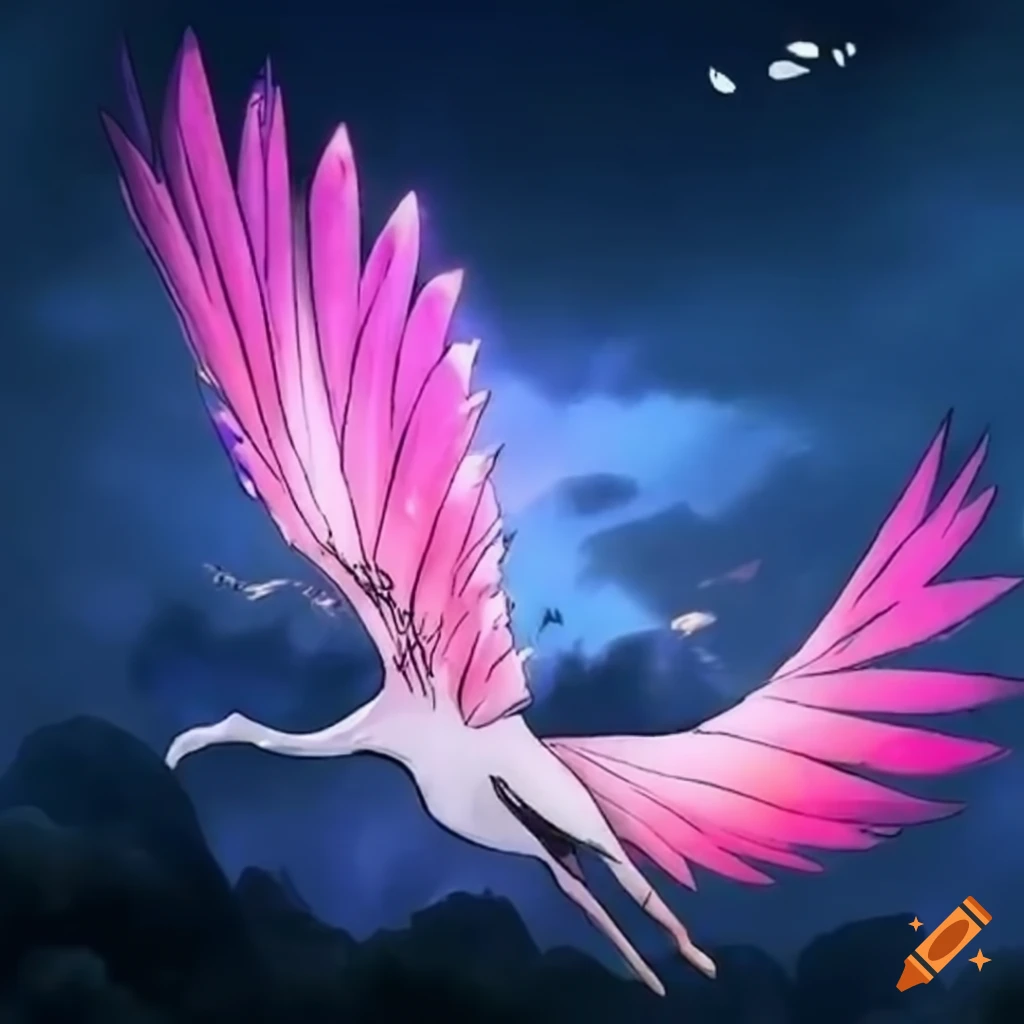 Straw-Winged Bird mystical summon from Naruto manga in anime style on ...