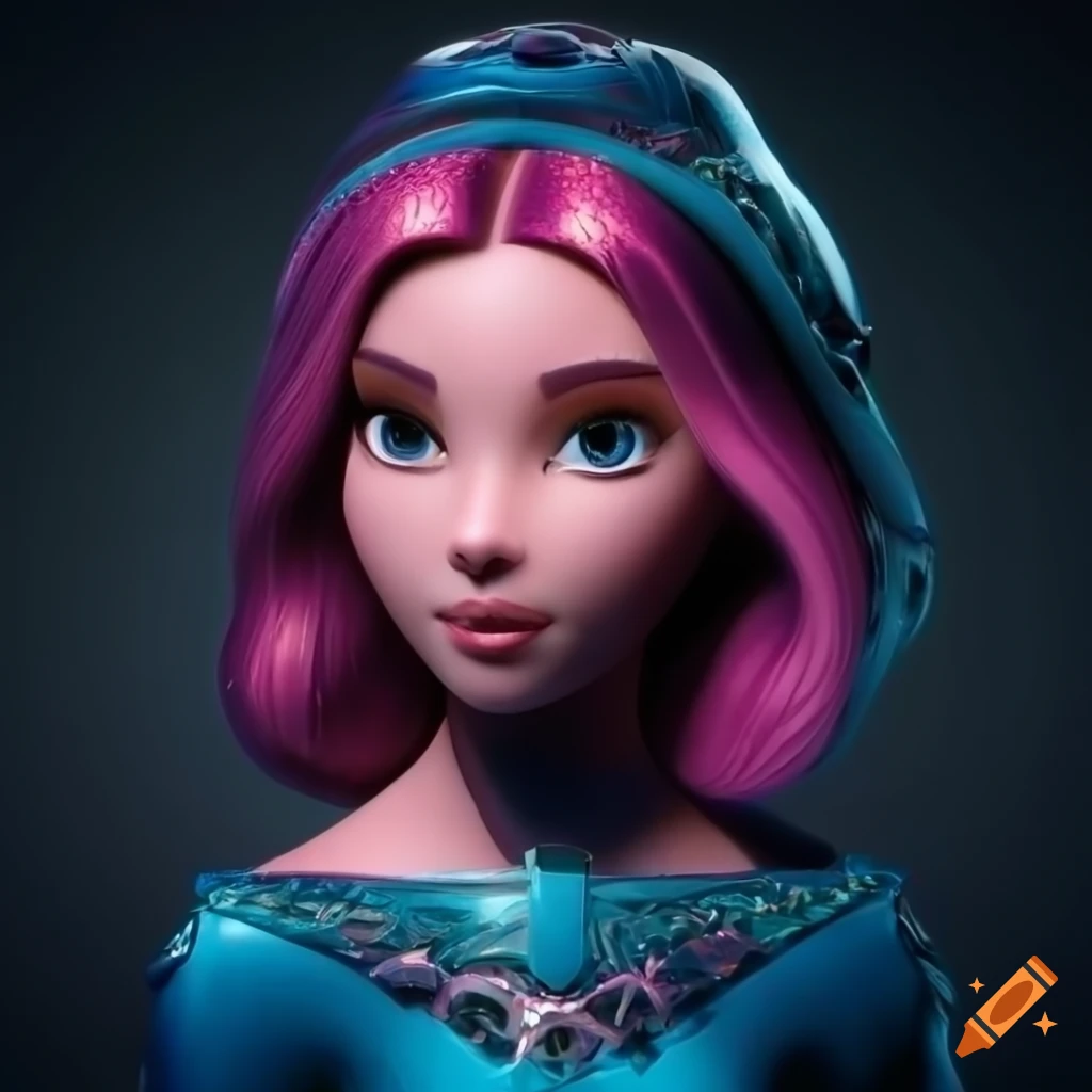 Intricate and detailed 4k art morphing into Disney Princess on Craiyon