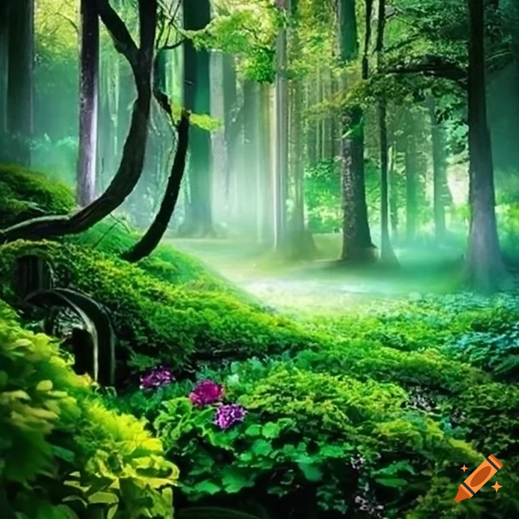 Enchanted hidden forest on Craiyon