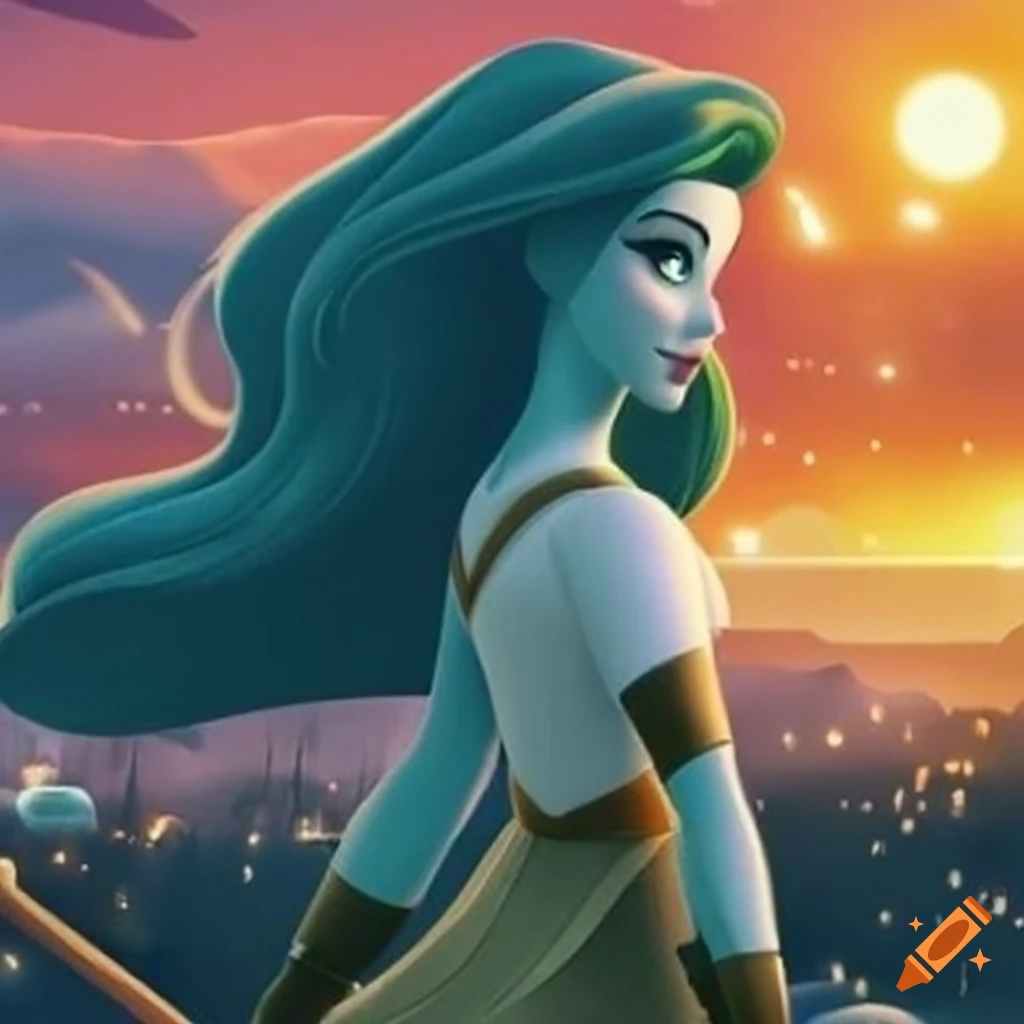 Disney princess in a World War II epic movie poster in high-definition ...