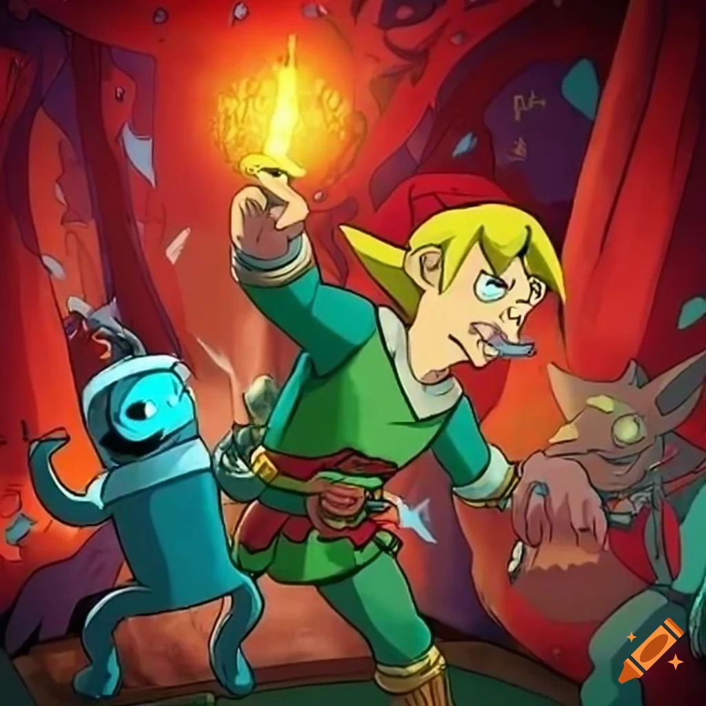 The legend of zelda and futurama crossover art on Craiyon