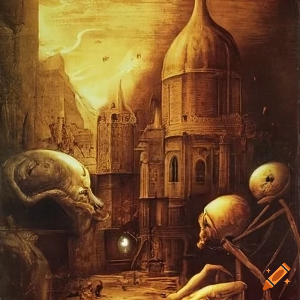 Leonardo da Vinci painting of alien space invasion on Craiyon