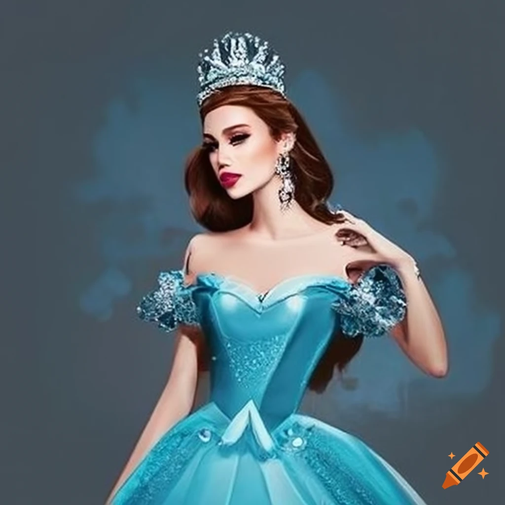Cinderella in couture fashion on Craiyon