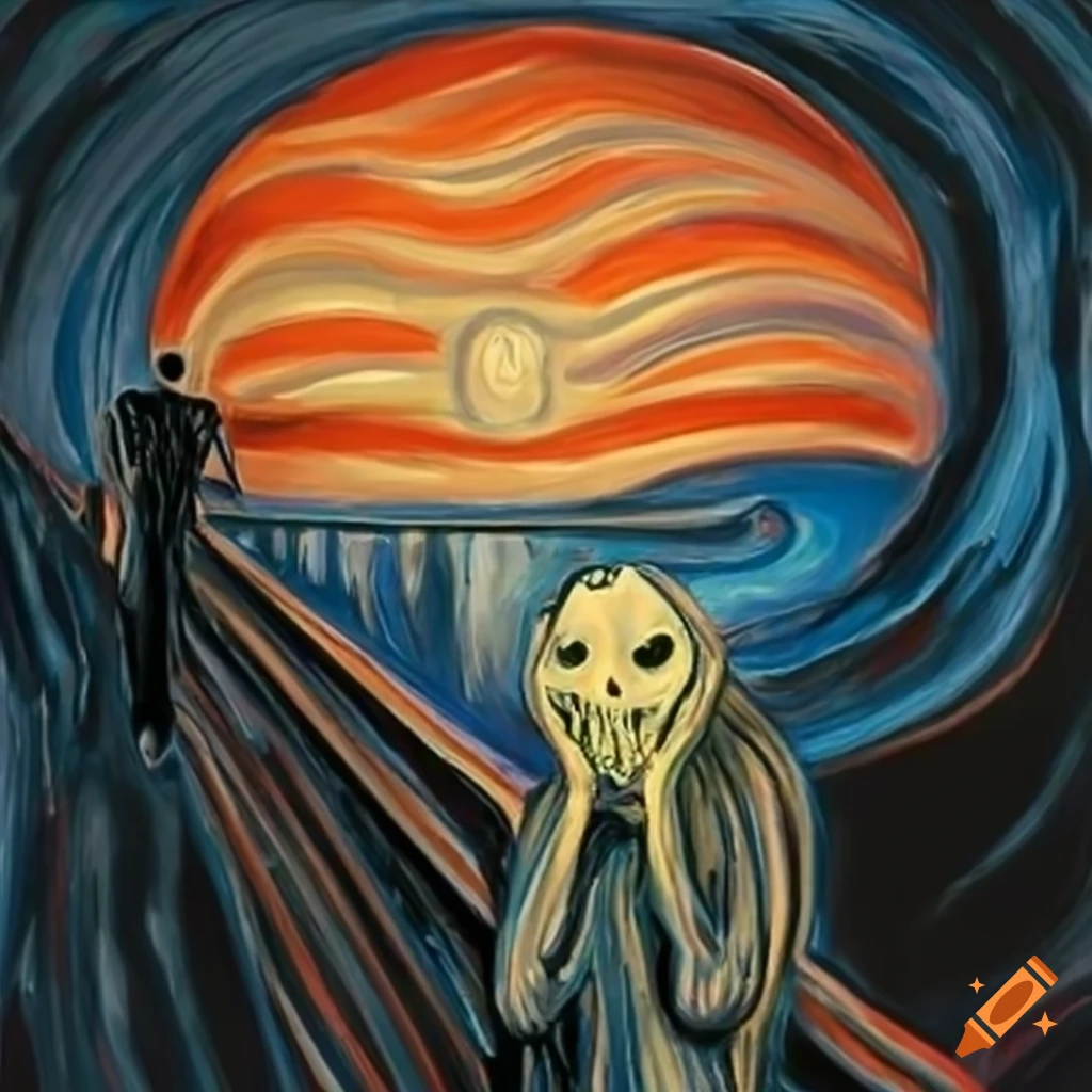 Munch's scream with jack skellington twist on Craiyon