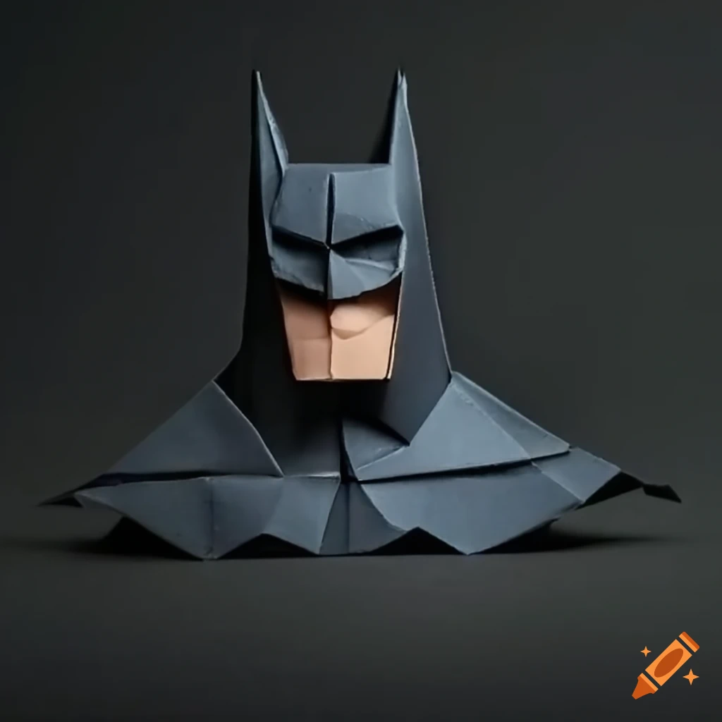Minimal origami Batman figure on Craiyon