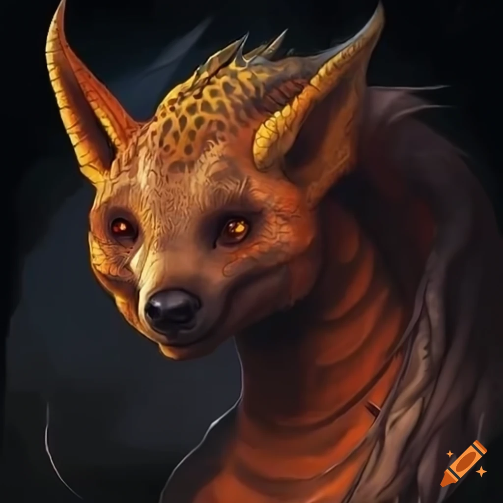 Hyena dragon on Craiyon