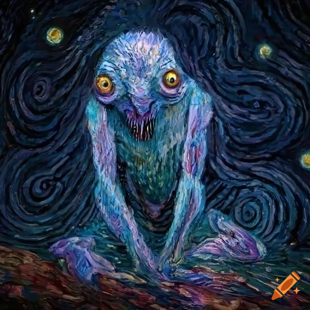 Mythic creature in elegant pose in galactic space under a starry night ...