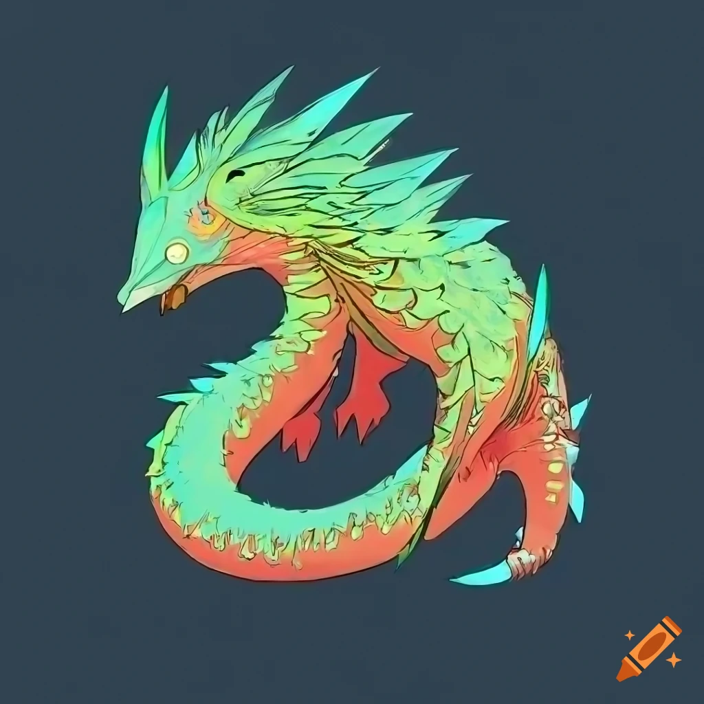 Fantastical anthro reptilian pangolin hybrid in anime and comic art ...
