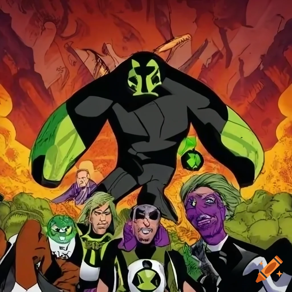 1960s comic cover by Jack Kirby with aliens and BEN 10's inspired alien ...