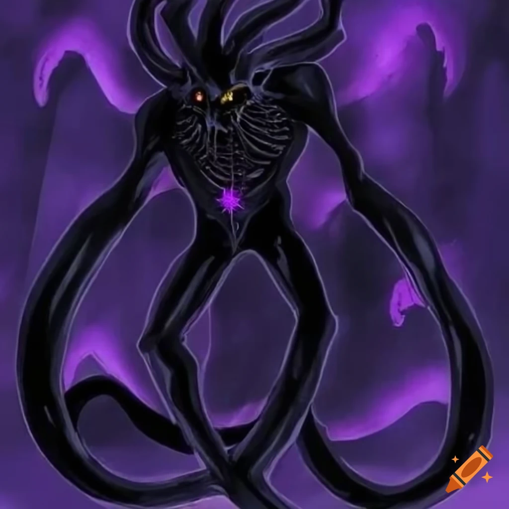 Giant skeleton demon bones alien design with aura energy on Craiyon