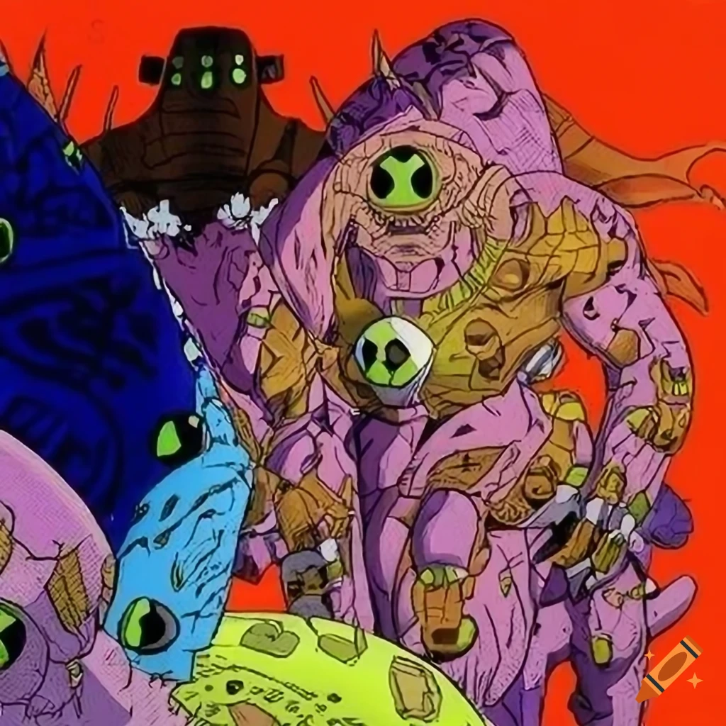 Creative anime alien artwork inspired by 90s manga style on Craiyon