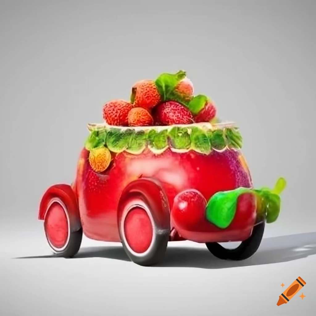 Transparent fruit car on Craiyon