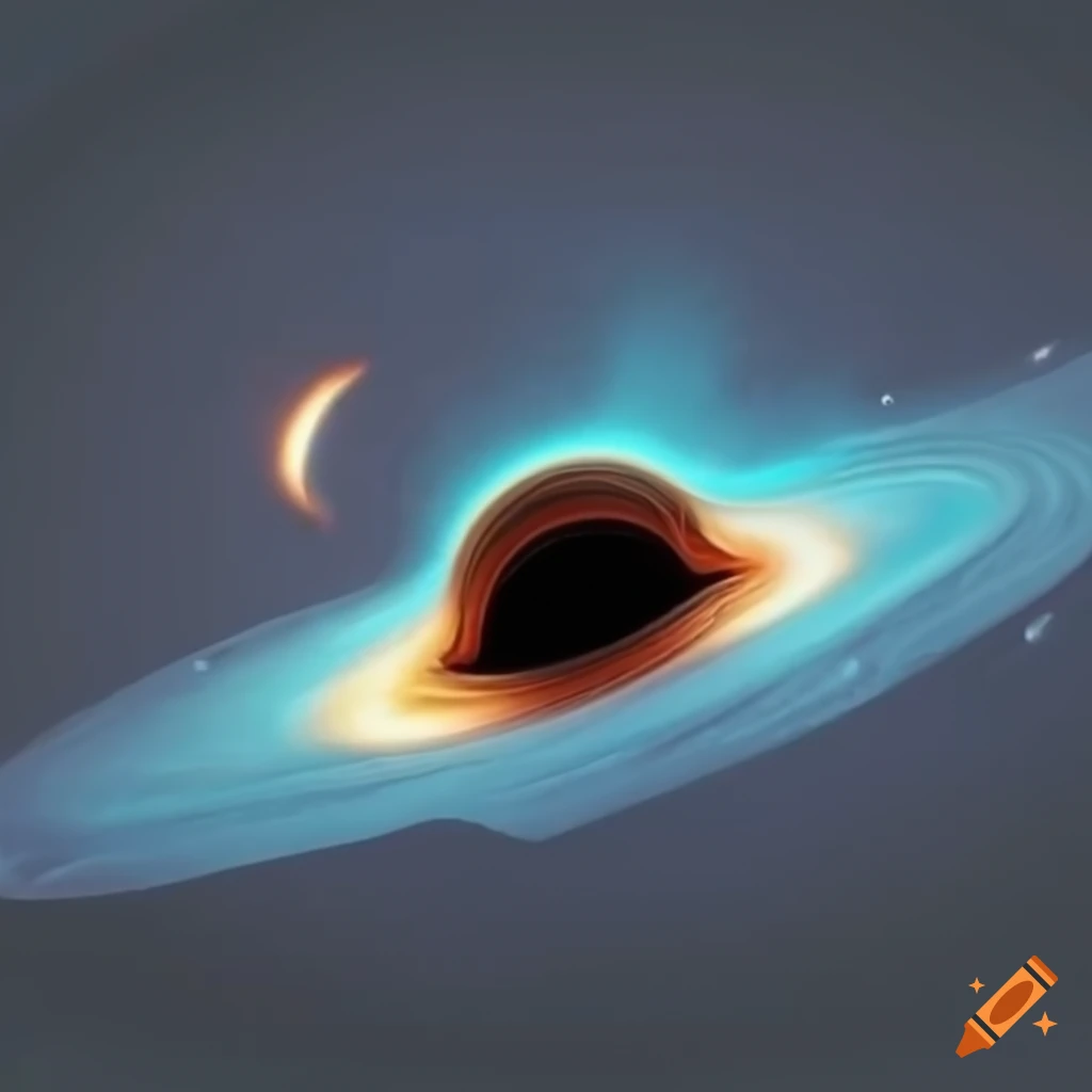 Concept art of Ton 618 and a black hole with Phoenix in the background ...