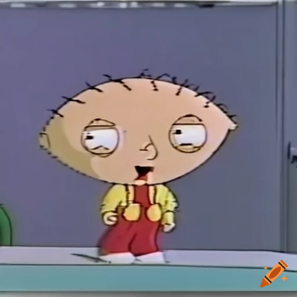 Vintage screenshot of Stewie Griffin in the 1995 London Winter Olympics ...