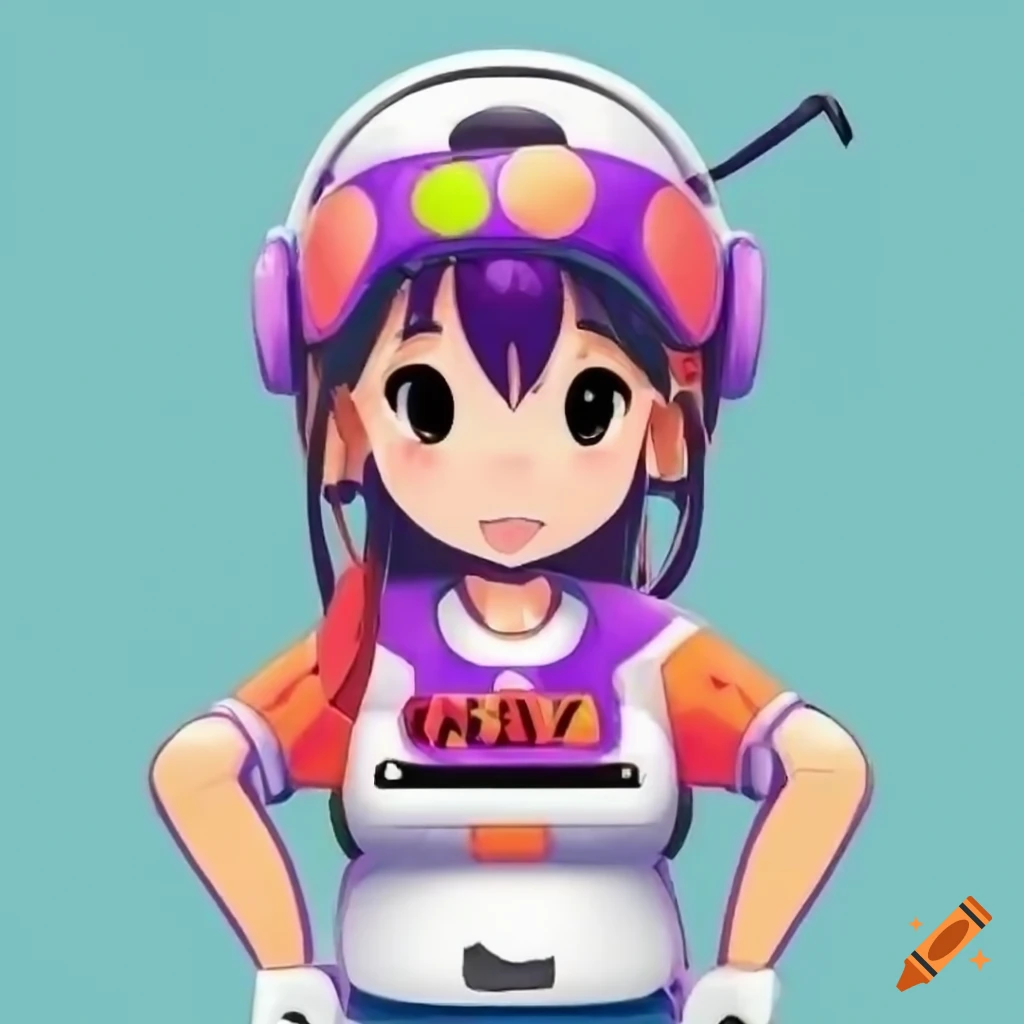 Waifu original character from Rhythm Heaven as an esports gamer, front ...