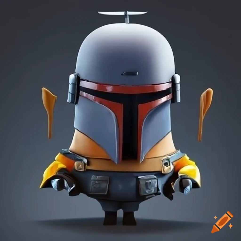 Minion dressed as boba fett character on Craiyon