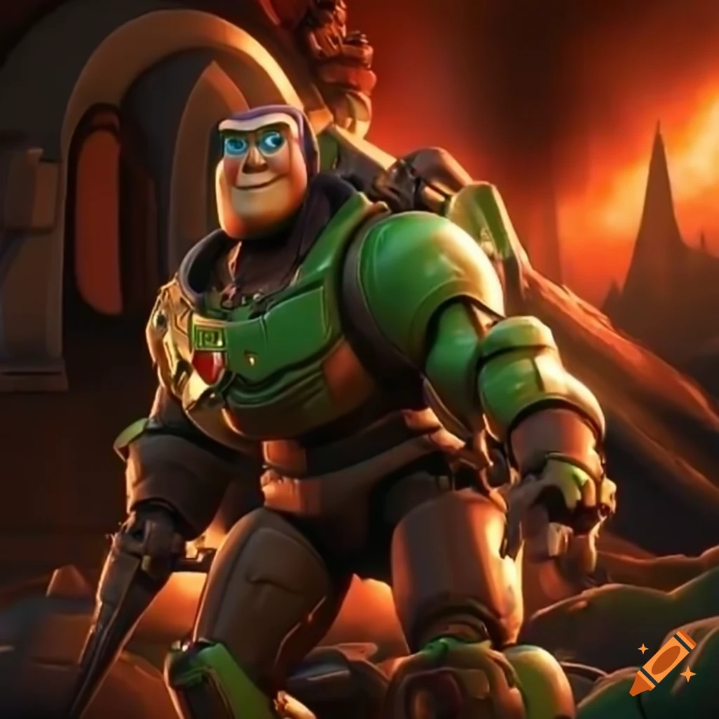 Buzz lightyear in doom mode on Craiyon