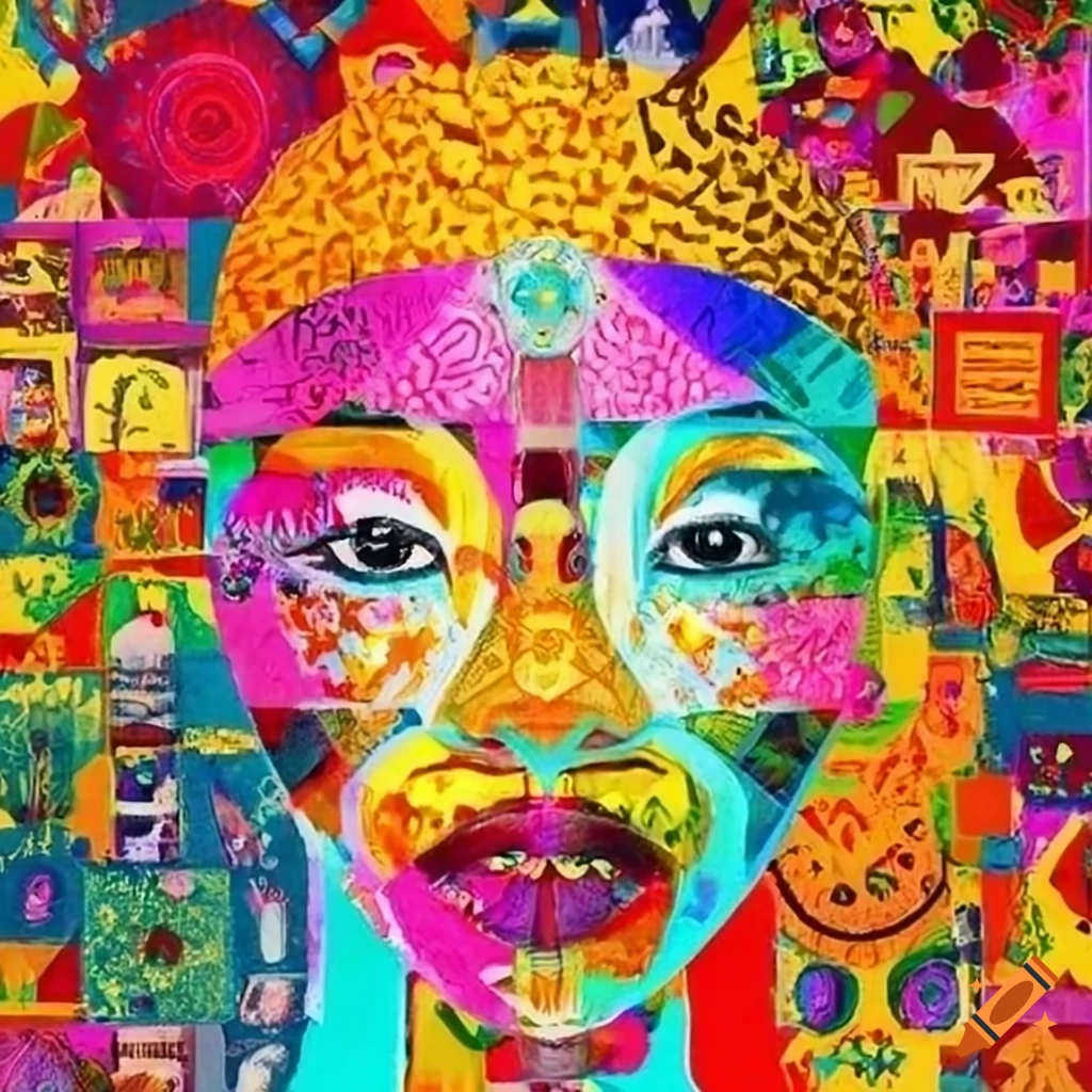 Vibrant collage of multicultural scripts and languages on Craiyon